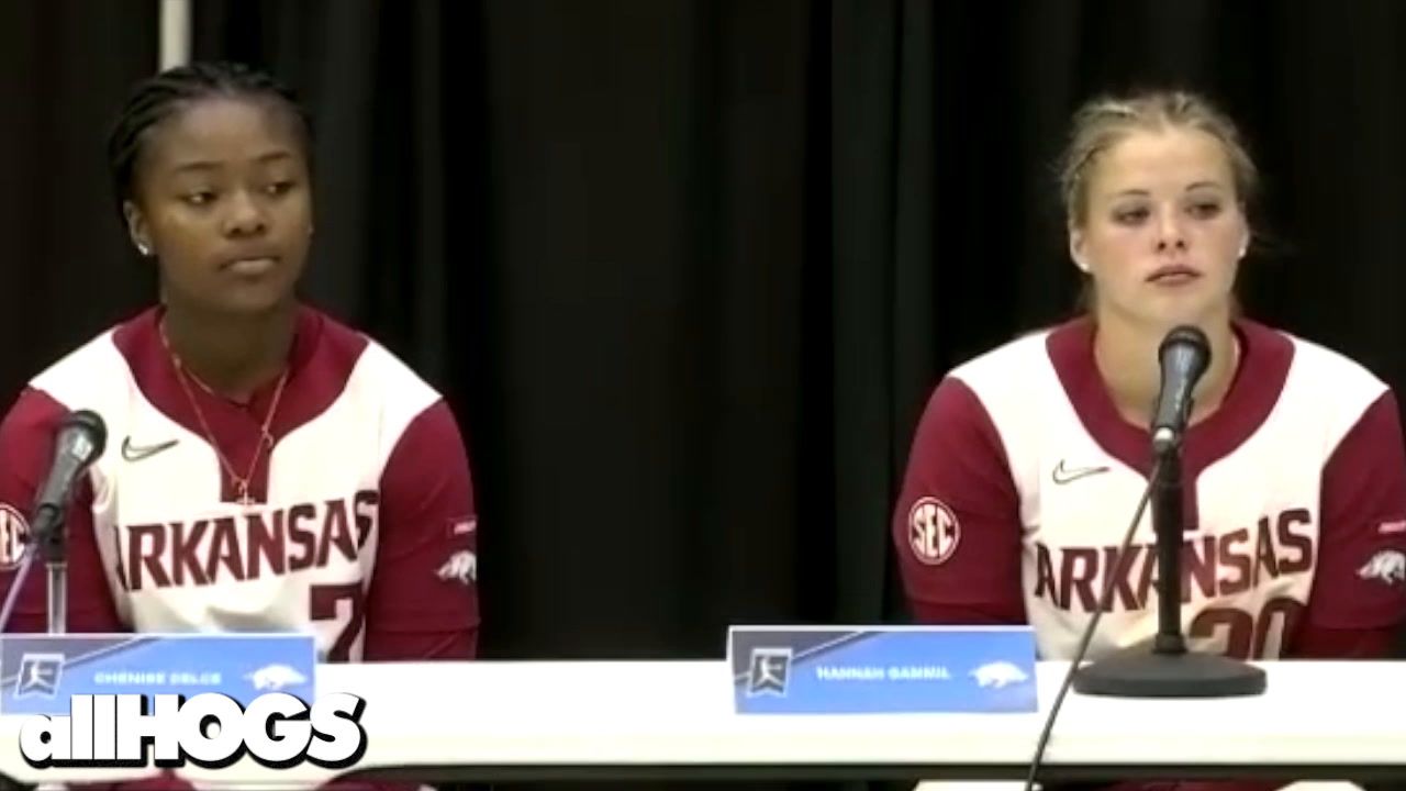 Hogs' Chenise Delce, Hannah Gammill on Super Regional Win - Sports ...
