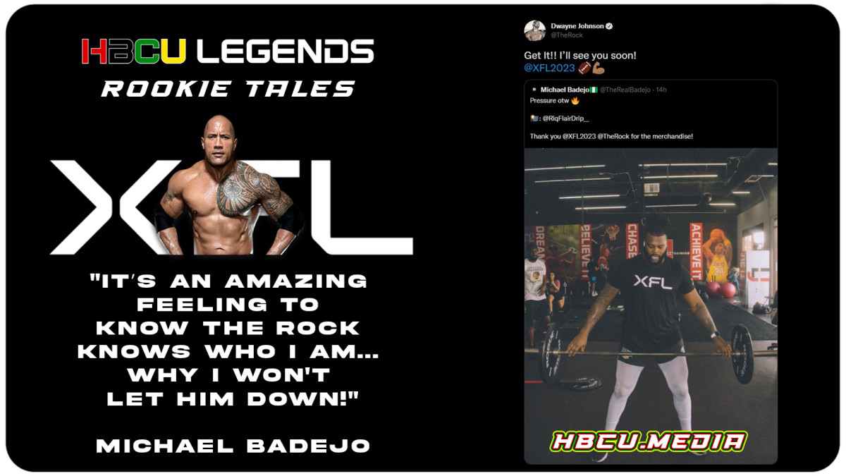 'The Rock' Gives HBCU Star Badejo an XFL Shoutout on Twitter - HBCU Legends