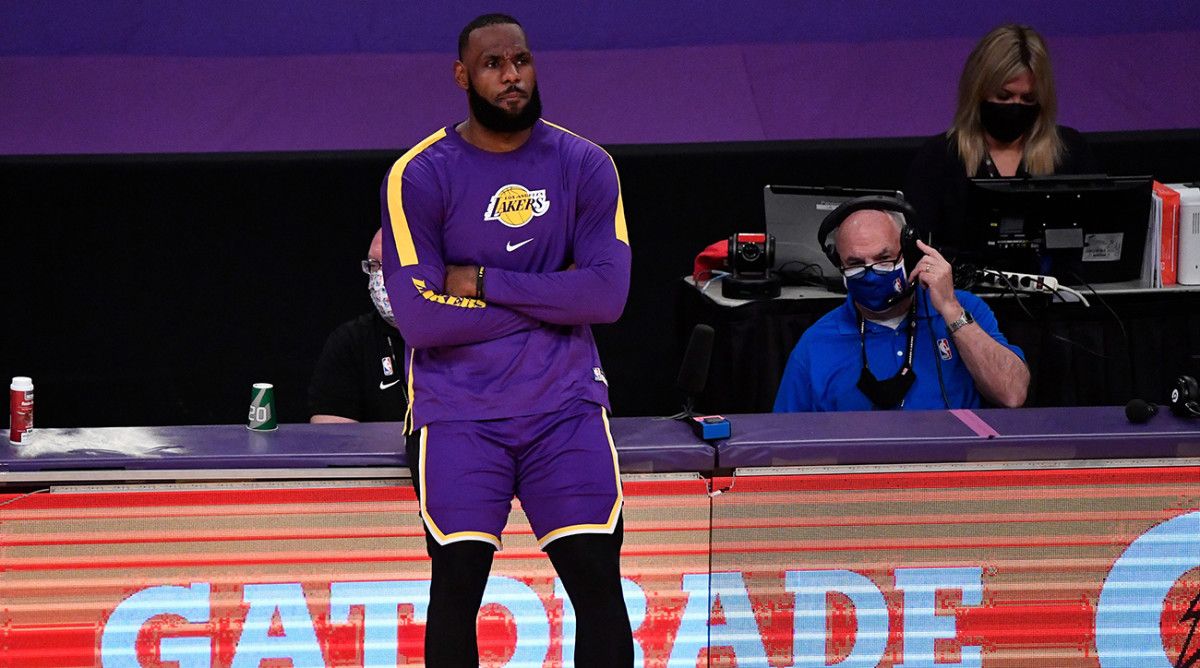 LeBron James injury: Lakers star out against Nuggets, sore ankle ...
