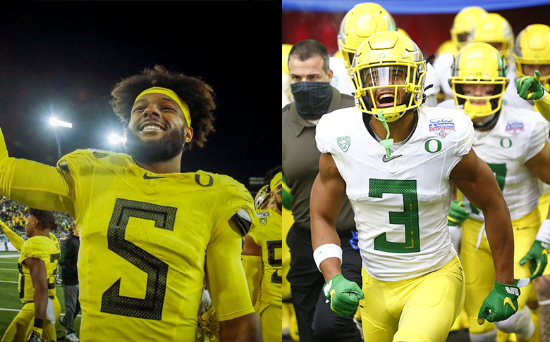 Oregon Ducks DE Kayvon Thibodeaux and WR Johnny Johnson III to ...