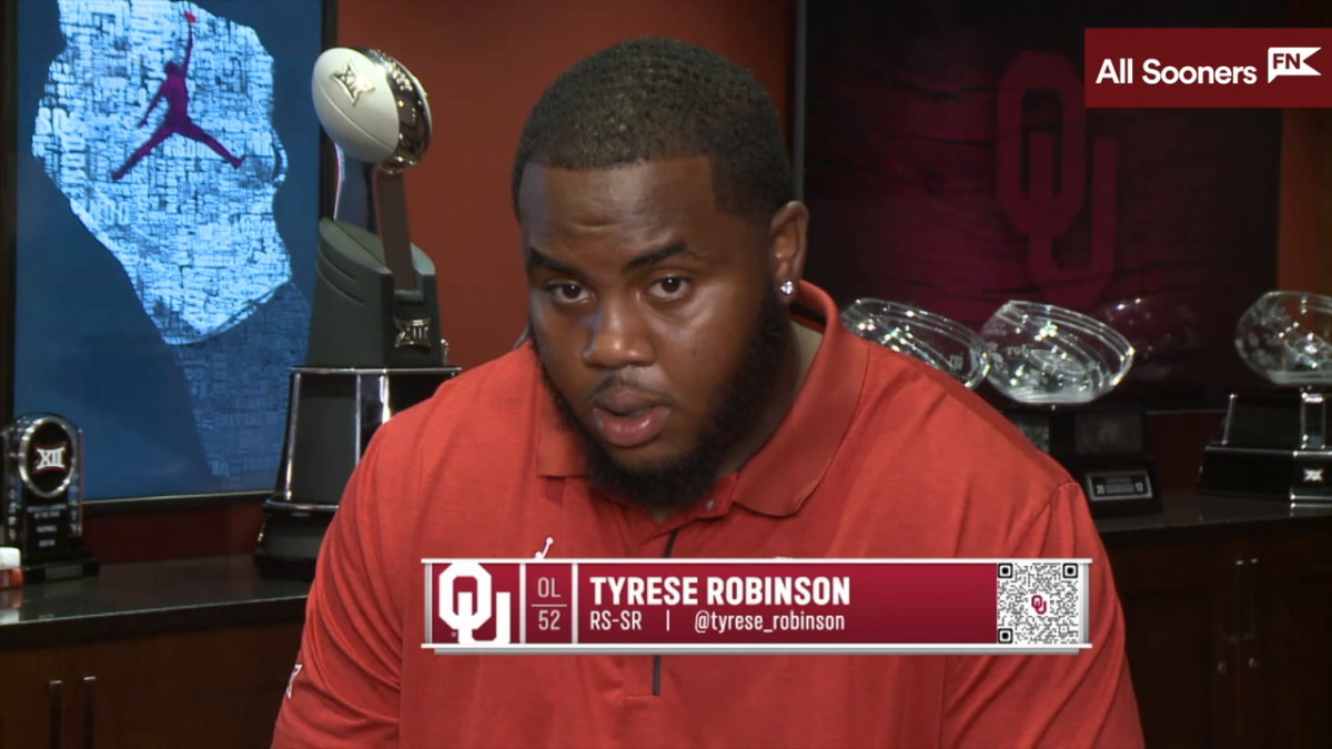 WATCH: Oklahoma OL Tyrese Robinson Media Day - Sports Illustrated ...