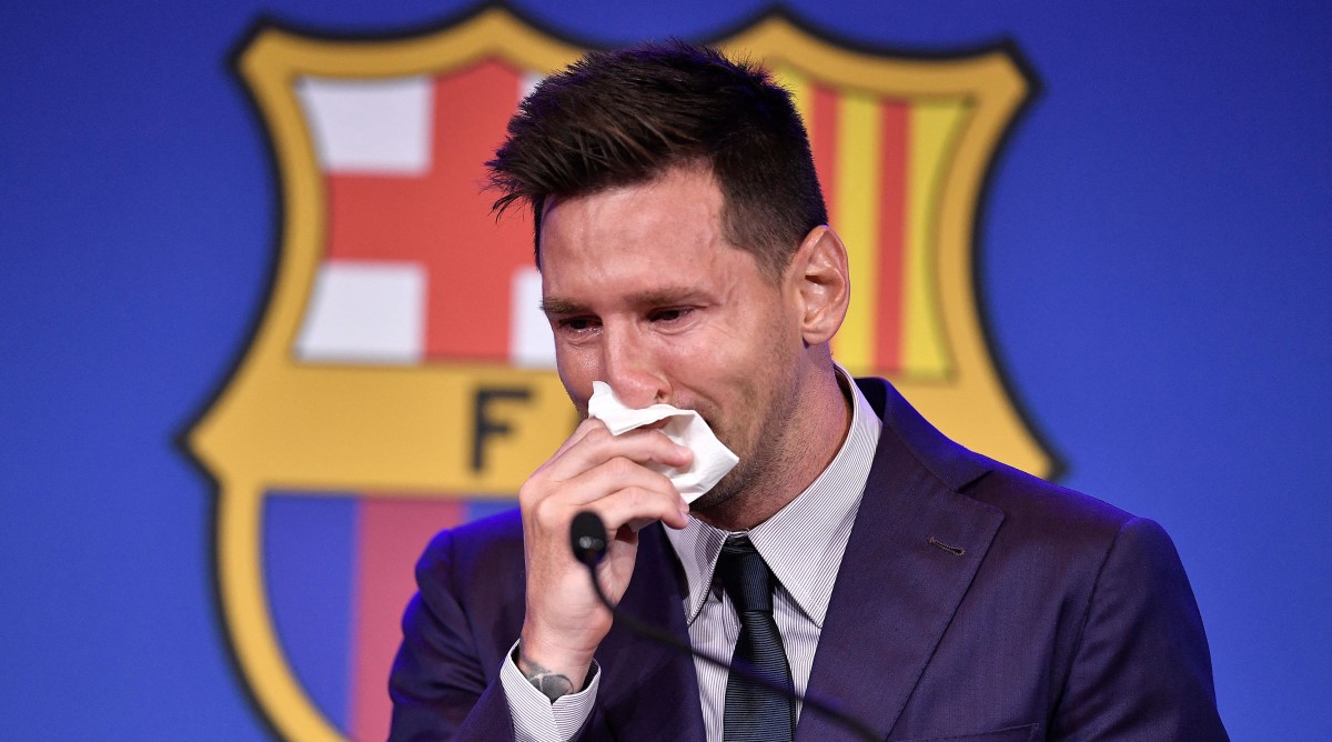 Lionel Messi press conference: Barcelona star bids farewell - Sports ...