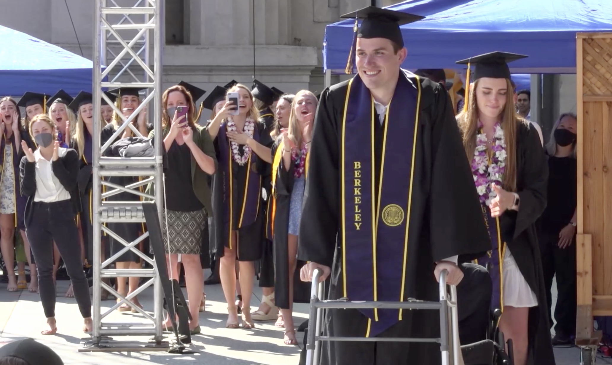 Robert Paylor Leaves 'Em Cheering As He Walks to Receive His Cal ...