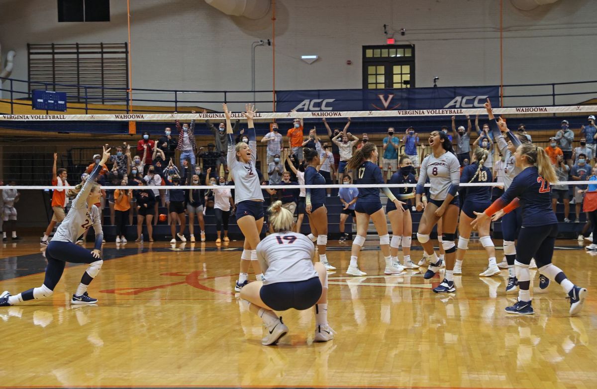 Virginia Volleyball Rallies from 2-1 Deficit to Defeat Akron in Five ...
