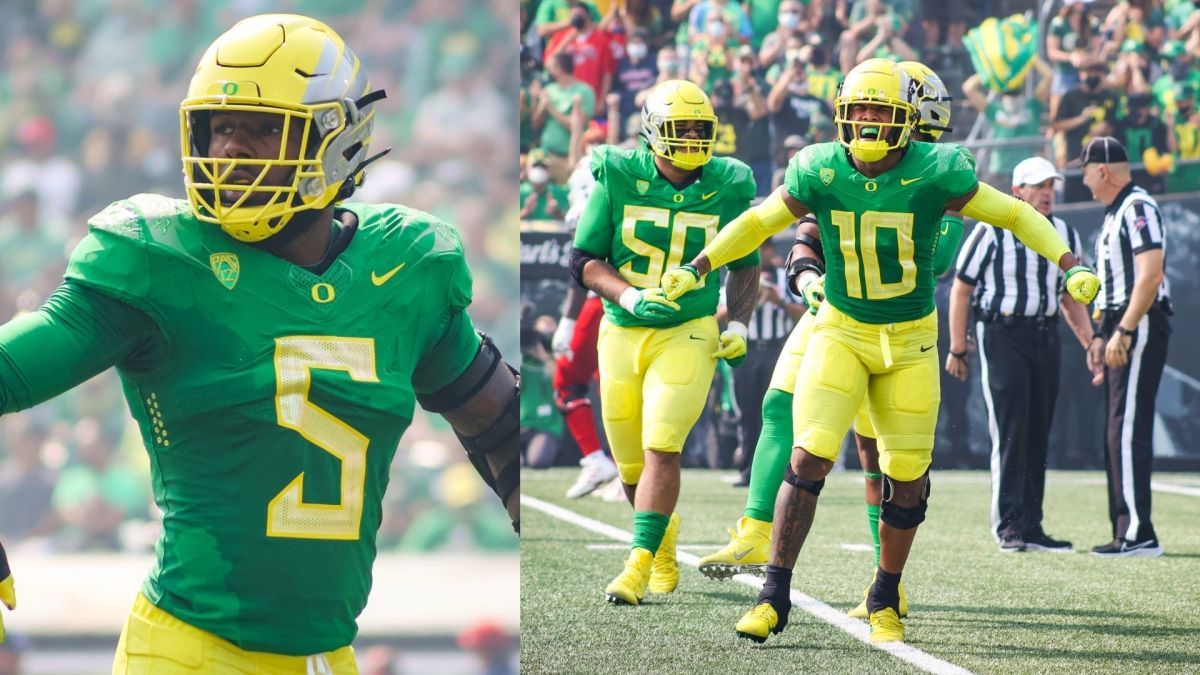 Oregon DE Kayvon Thibodeaux and LB Justin Flowe Unavailable vs. Ohio ...