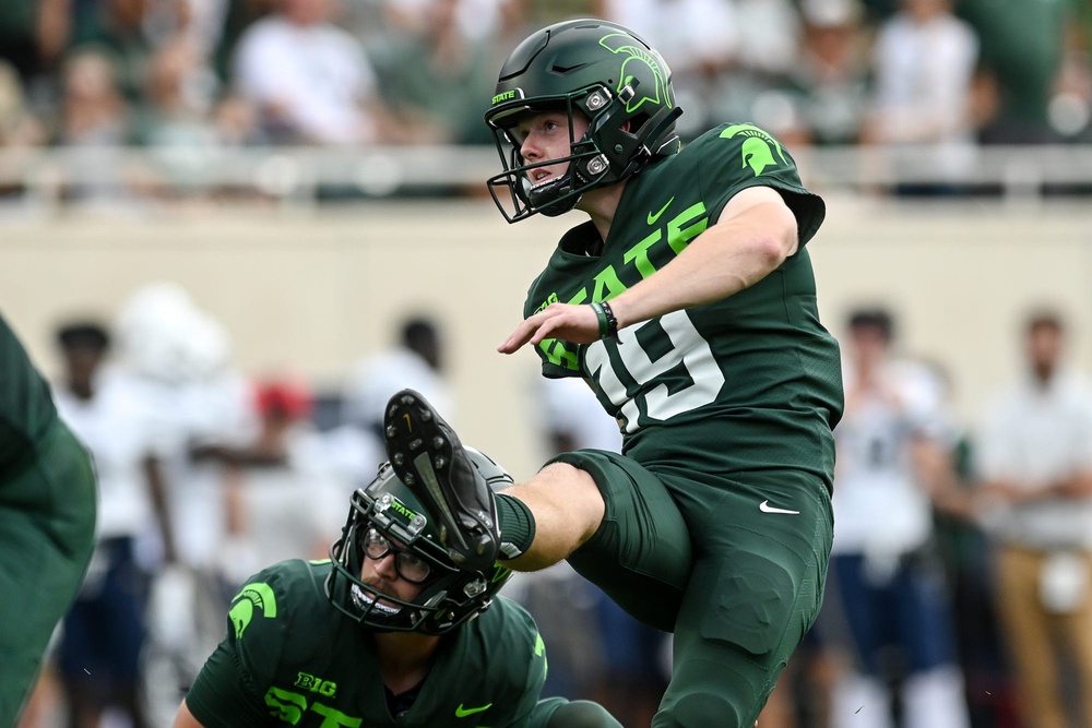 Michigan State football's freshman kicker Jack Stone enters transfer ...