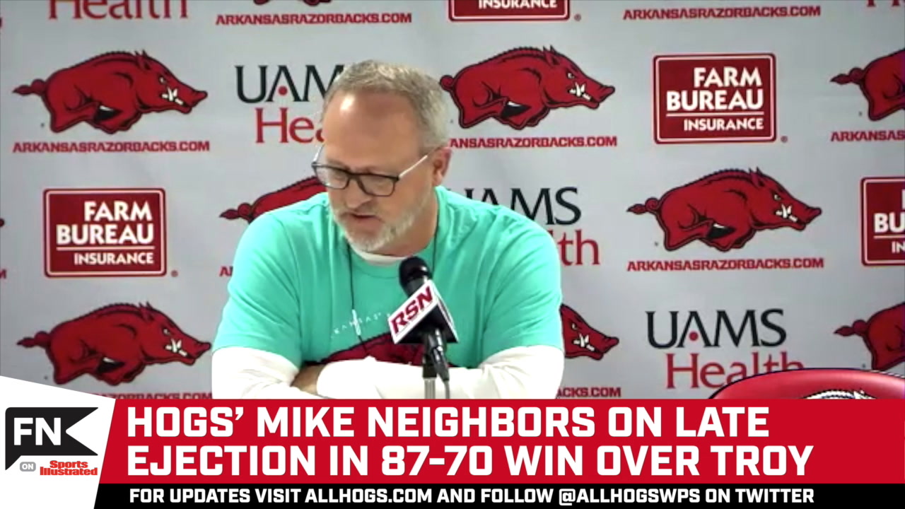 Hogs’ Mike Neighbors After Win Over Troy - Sports Illustrated All Hogs ...