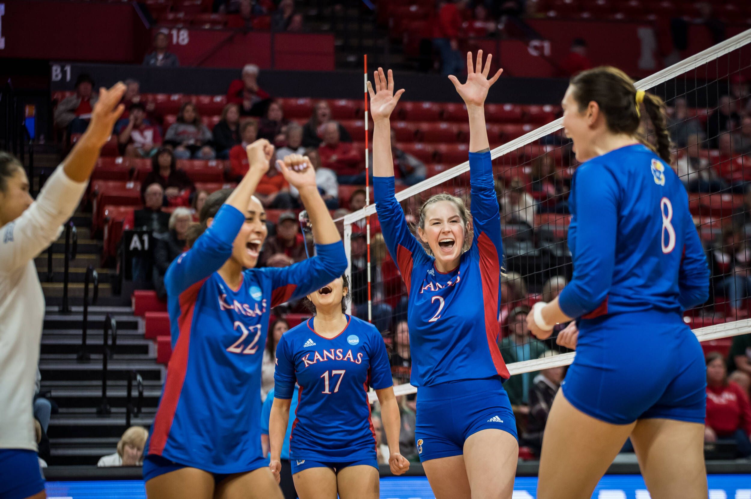 Langs, Elnady lead Kansas Volleyball to sweep of Miami in the NCAA ...