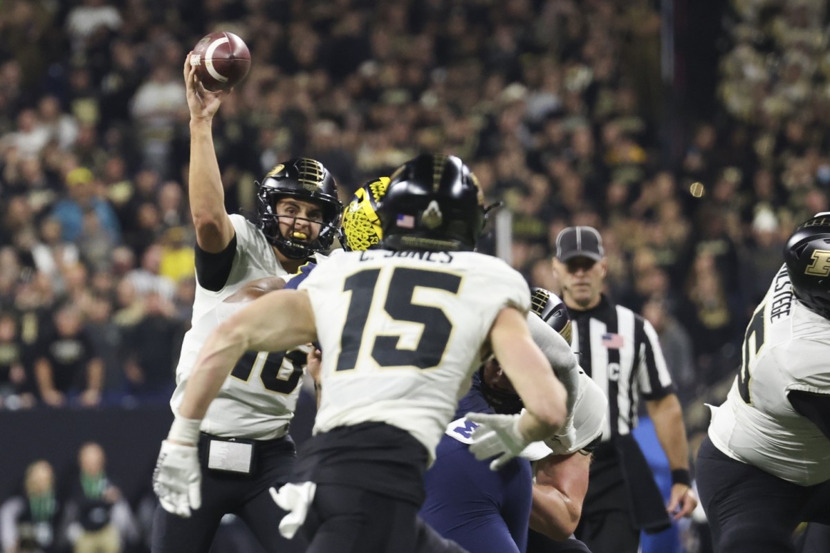 What Aidan O'Connell, Charlie Jones Said After Purdue's Big Ten Championship Loss to Michigan ...