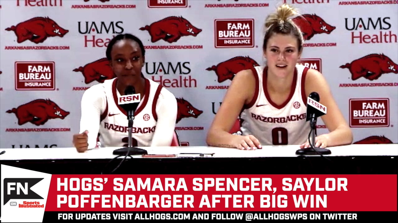 Hogs' Samara Spencer, Saylor Poffenbarger Recapping Win - Sports ...