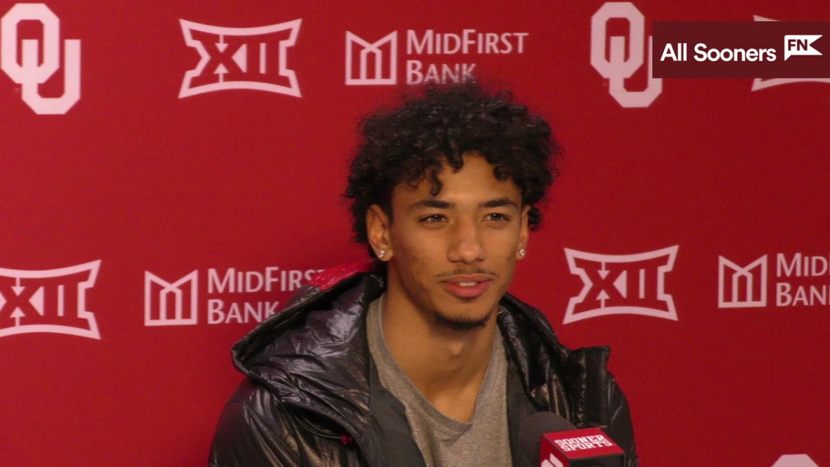 WATCH: Oklahoma F Sam Godwin & G Milos Uzan UMKC Postgame - Sports ...