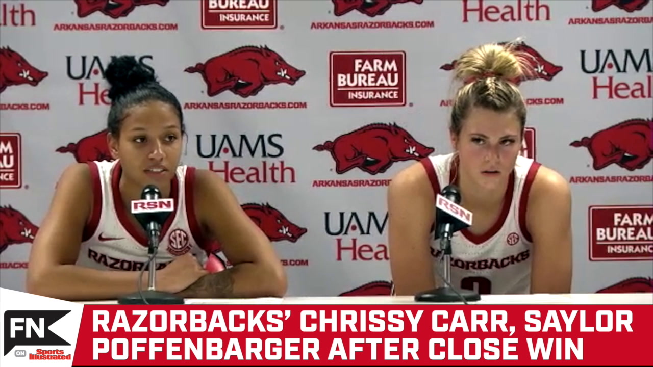 Hogs’ Chrissy Carr, Saylor Poffenbarger on Win Over Lamar - Sports ...