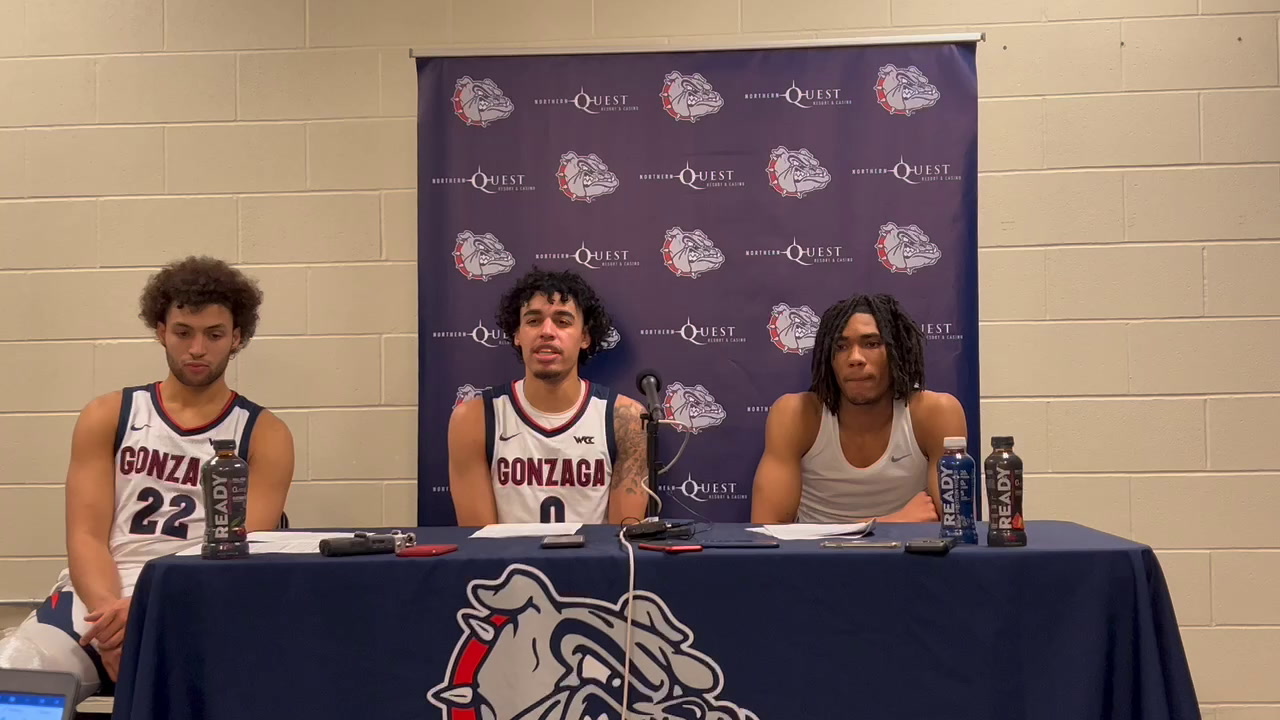 Anton Watson, Julian Strawther and Hunter Sallis talk about Gonzaga's ...