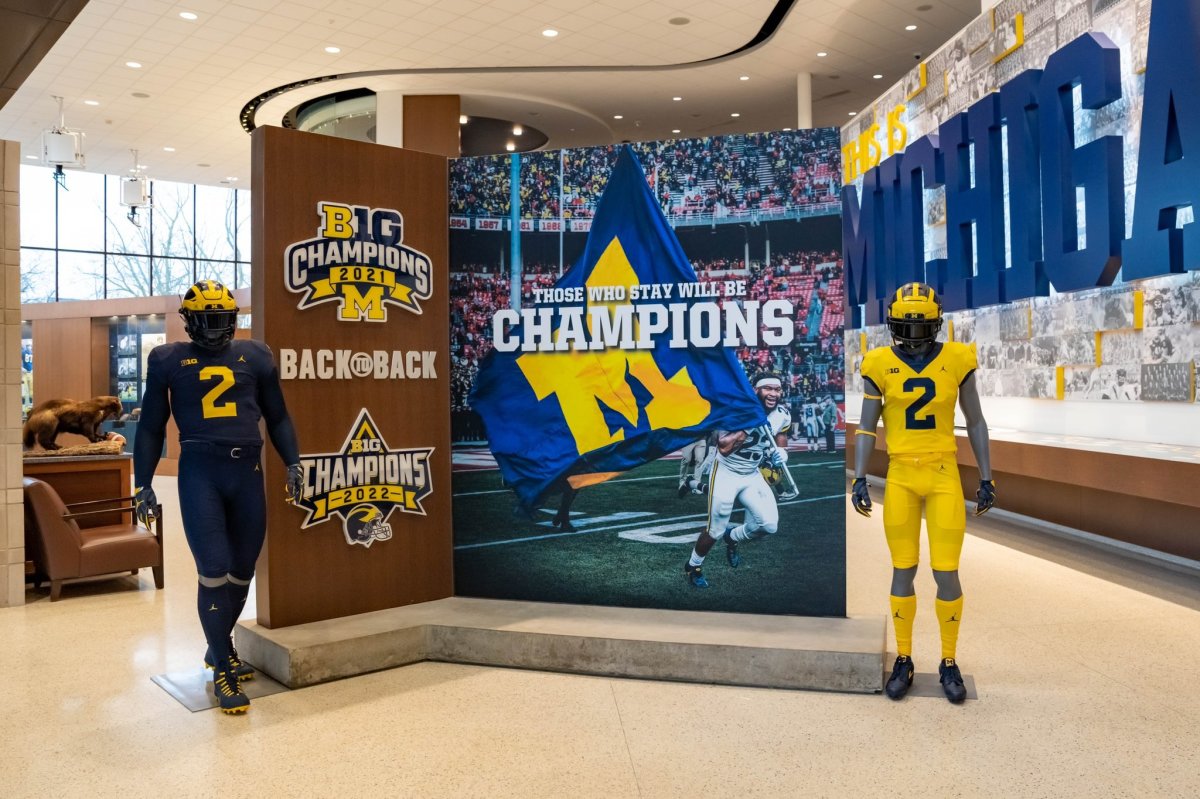 Michigan Football Building Schembechler Hall Gets A Mini Makeover ...