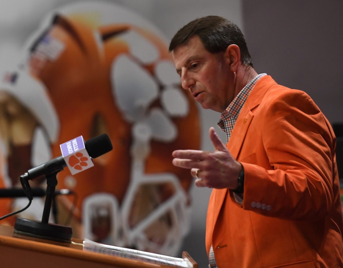 Clemson Tigers Head Coach Dabo Swinney Suggests Transfer Portal 'Tweaks ...