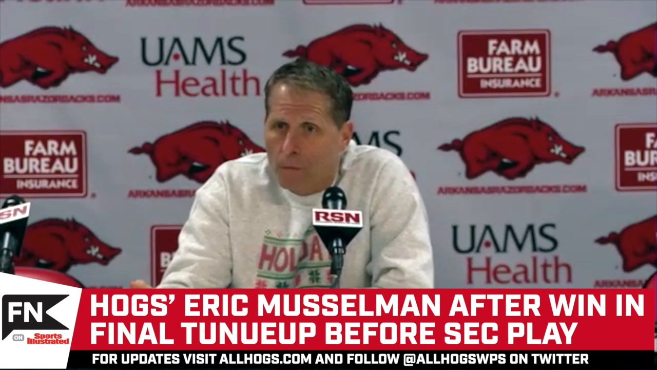 Hogs’ Coach Eric Musselman Recaps UNC-Asheville Win - Sports ...