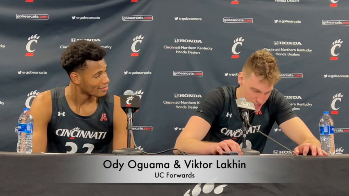 Ody Oguama/Viktor Lakhin Detroit Postgame - All Bearcats