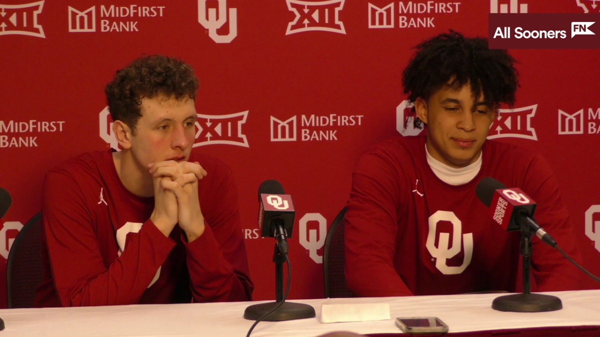WATCH: Oklahoma F Jacob Groves & F Jalen Hill Texas Postgame - Sports ...