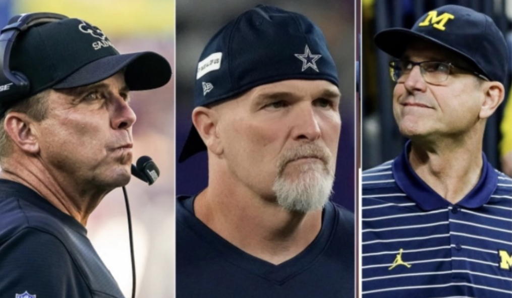 Dallas Cowboys' Dan Quinn, Sean Payton, Jim Harbaugh: Denver Broncos ...