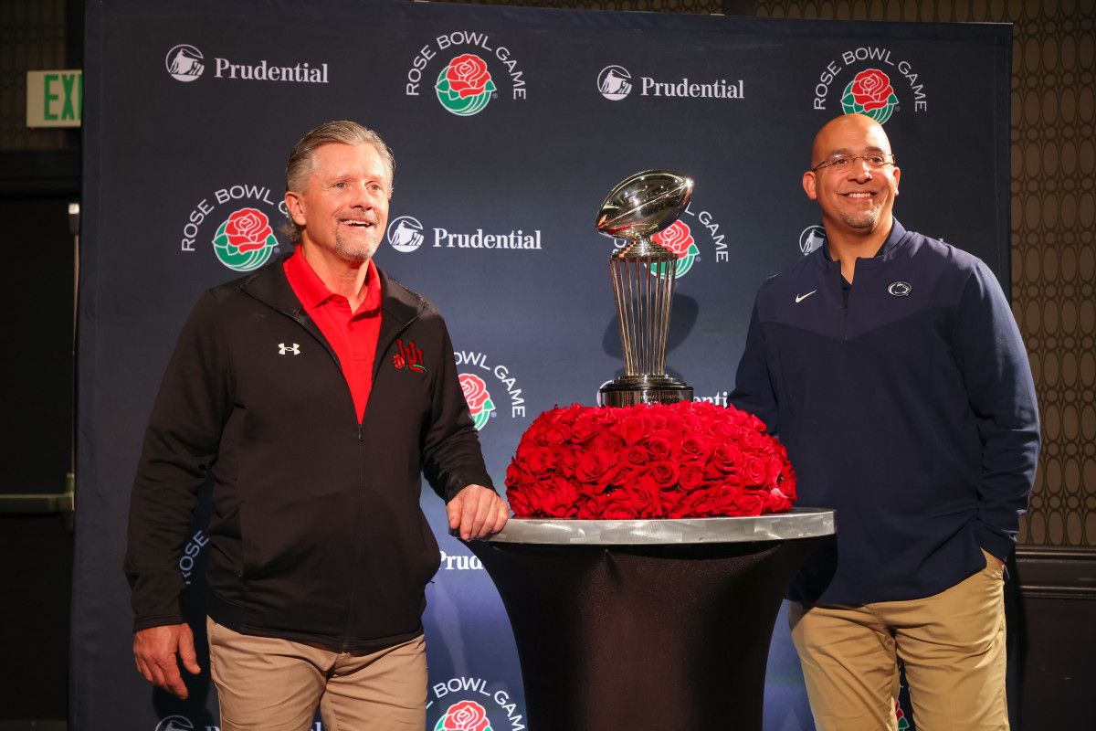 Penn State Coach James Franklin and Utah Coach Kyle Whittingham Get ...