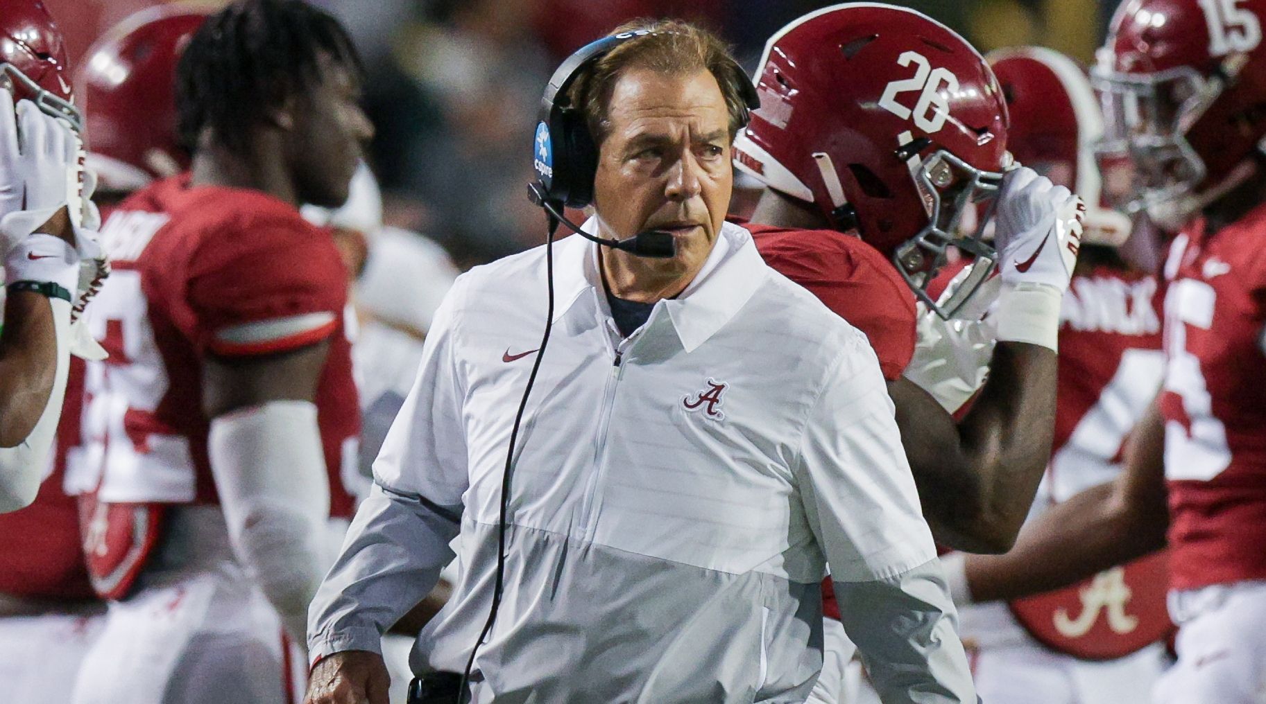 Social Media Has a Field Day With David Pollack-Nick Saban Halftime ...