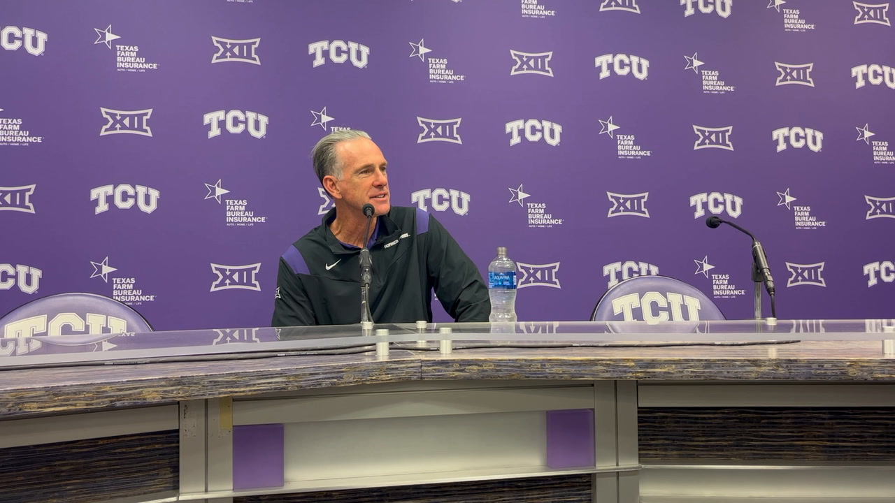 WATCH! Jamie Dixon on Emanuel Miller's Performance Against Kansas State - Sports Illustrated TCU ...