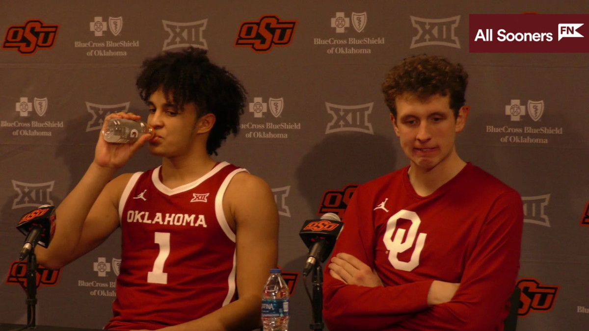 WATCH: Oklahoma F Jalen Hill & F Jacob Groves Bedlam Postgame - Sports ...