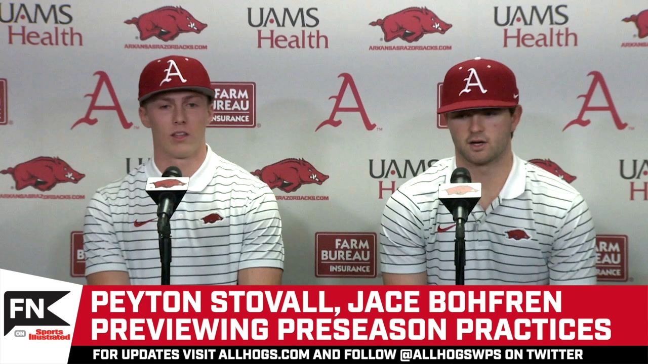 Hogs' Peyton Stovall, Jace Bohrofen on Preseason Practice - Sports ...