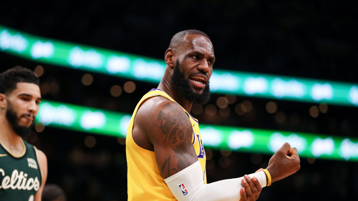 LeBron James upset by no-call on foul in Lakers loss to Celtics ...