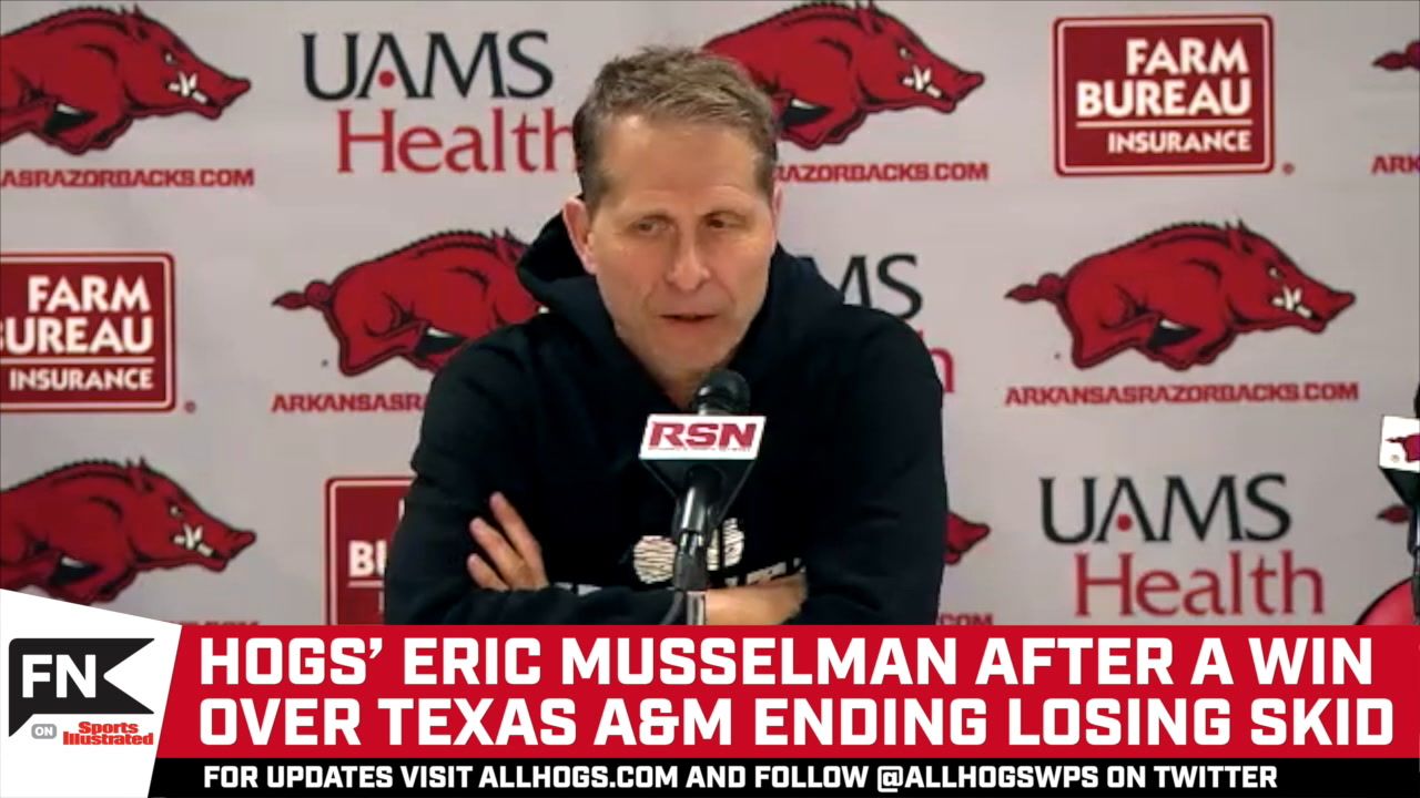 Hogs' Eric Musselman Recapping Win Over Texas A&M - Sports Illustrated ...