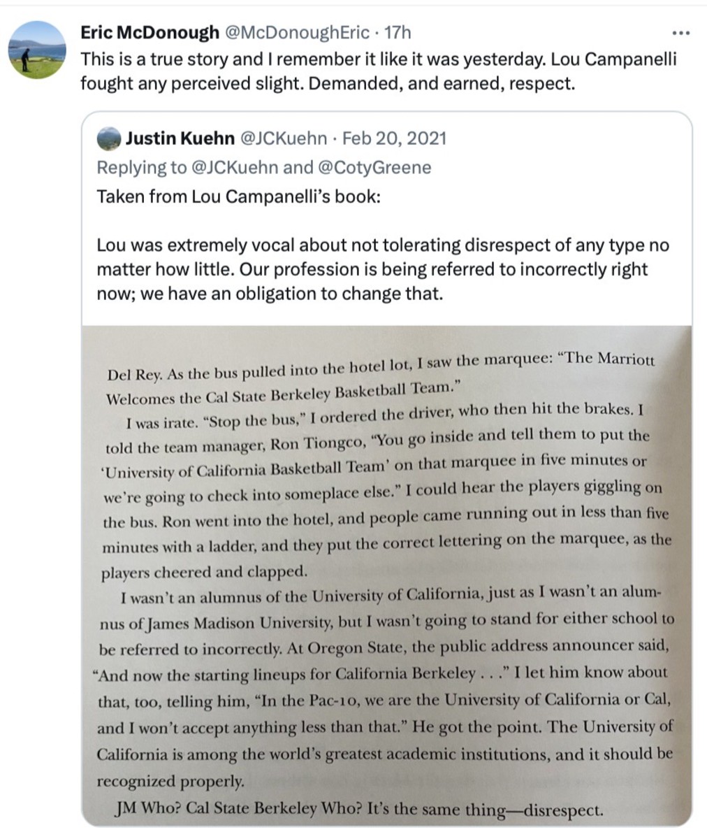 Ex-Cal Coach Lou Campanelli, Who Ended Bears' 52-Game Skid vs. UCLA ...