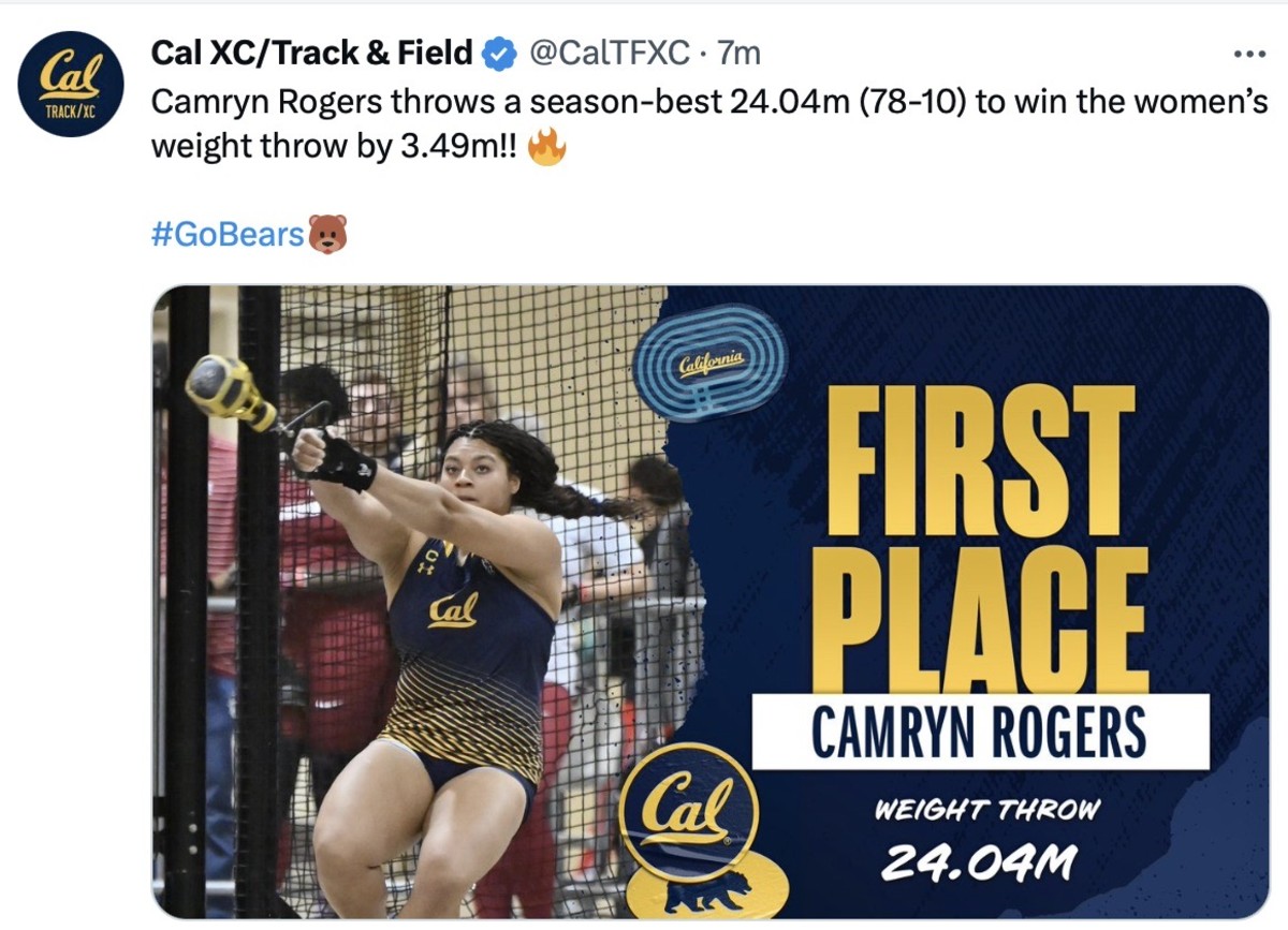 Cal Track & Field: Sophomores Set a Pair of Women's Indoor School ...