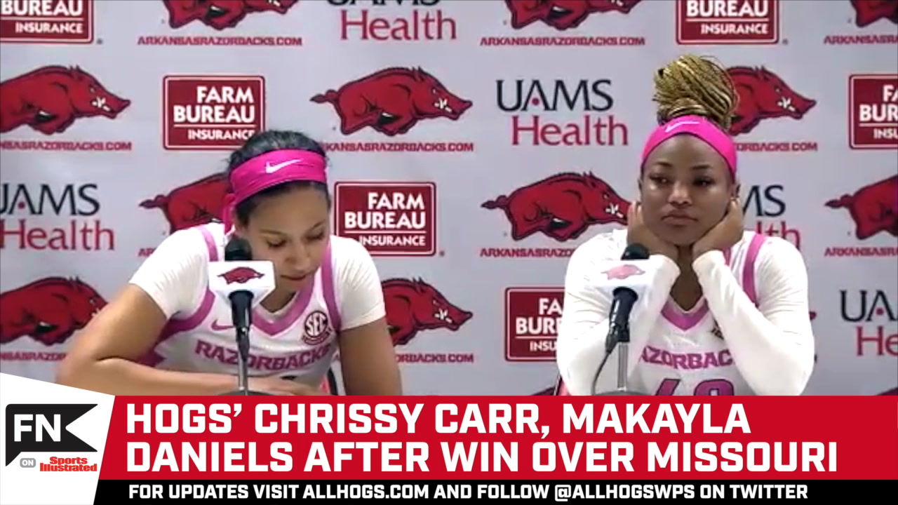 Hogs' Chrissy Carr, Makayla Daniels After Missouri Win - Sports ...