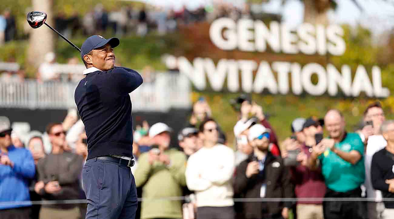 Tiger Woods finishes first round with three straight birdies at Genesis ...