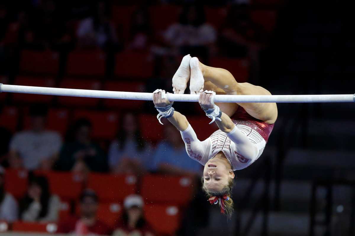 OU Gymnastics: Oklahoma Enjoys Record-Setting Victory over WVU - Sports ...