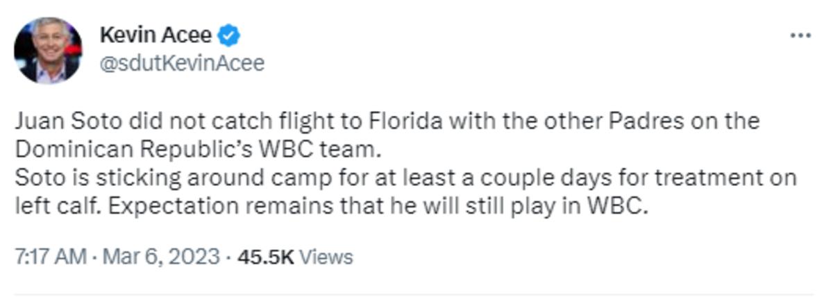 Padres News: Injury Will Keep Juan Soto From Joining His WBC Team ...