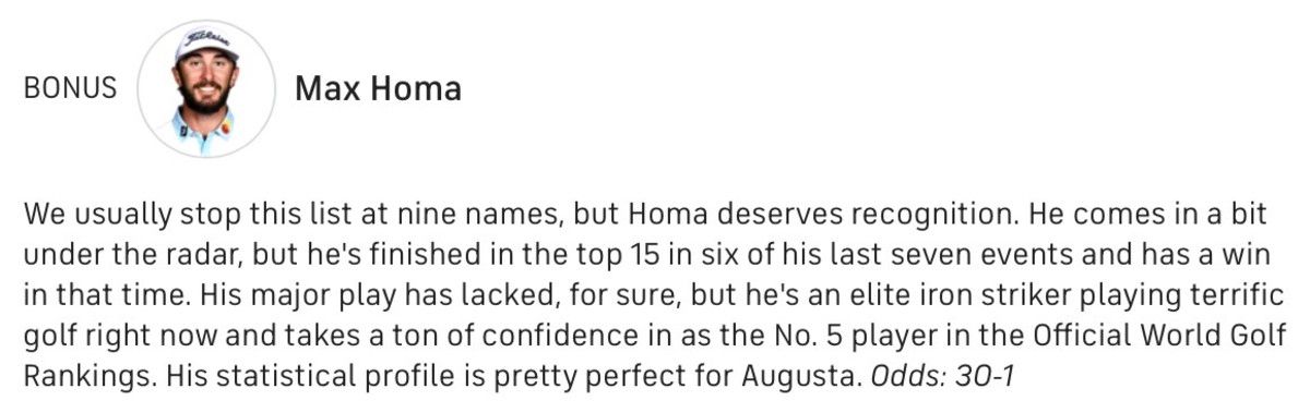 Masters Preview: What the Experts Have to Say About Max Homa & Collin ...