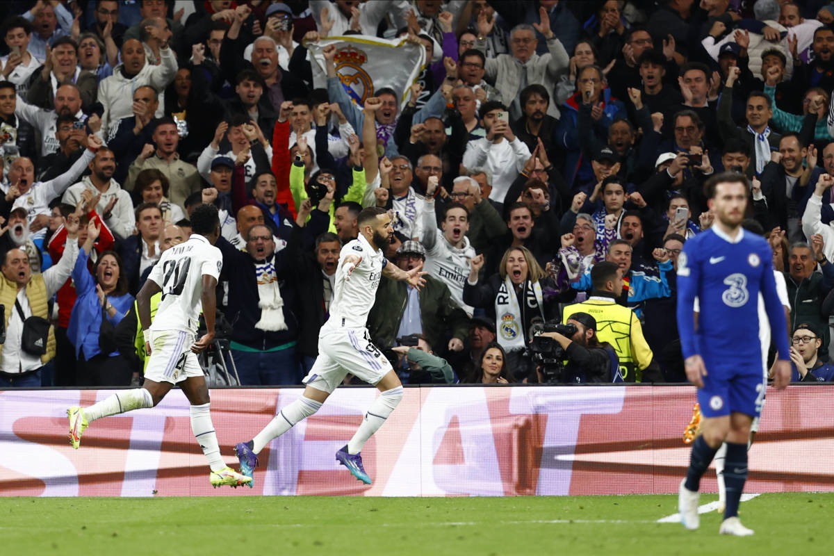 Karim Benzema scores another goal against Chelsea for Real Madrid ...