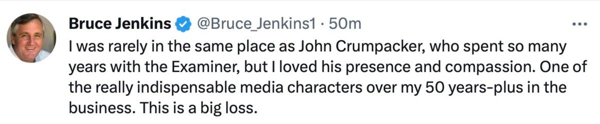 Cal Alum and Bay Area Sports Writing Legend John Crumpacker Dies ...