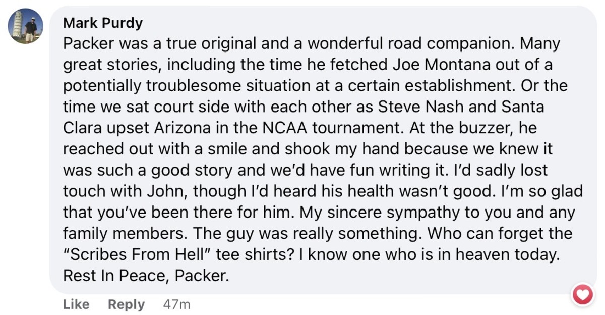 Cal Alum and Bay Area Sports Writing Legend John Crumpacker Dies ...