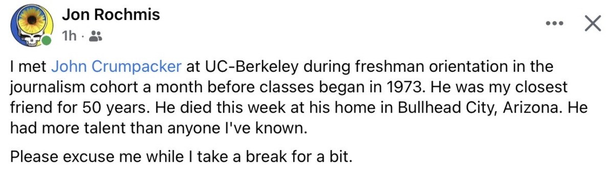 Cal Alum and Bay Area Sports Writing Legend John Crumpacker Dies ...