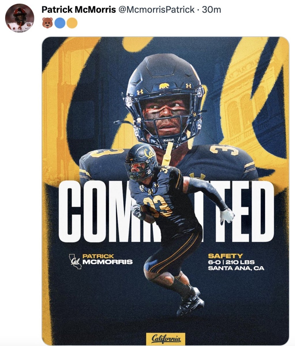 Cal Football: That Didn't Take Long - Bears Land Safety Patrick ...