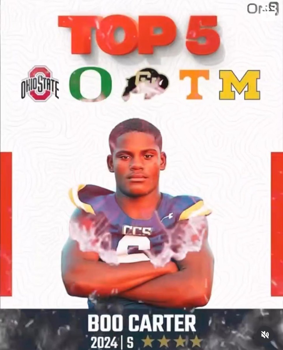 Big Time Athlete Boo Carter Poses In Michigan Gear, Puts U-M In Top ...