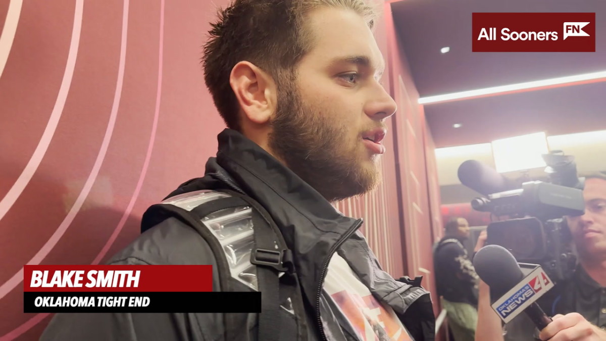 WATCH: Oklahoma TE Blake Smith Spring Game Postgame - Sports ...