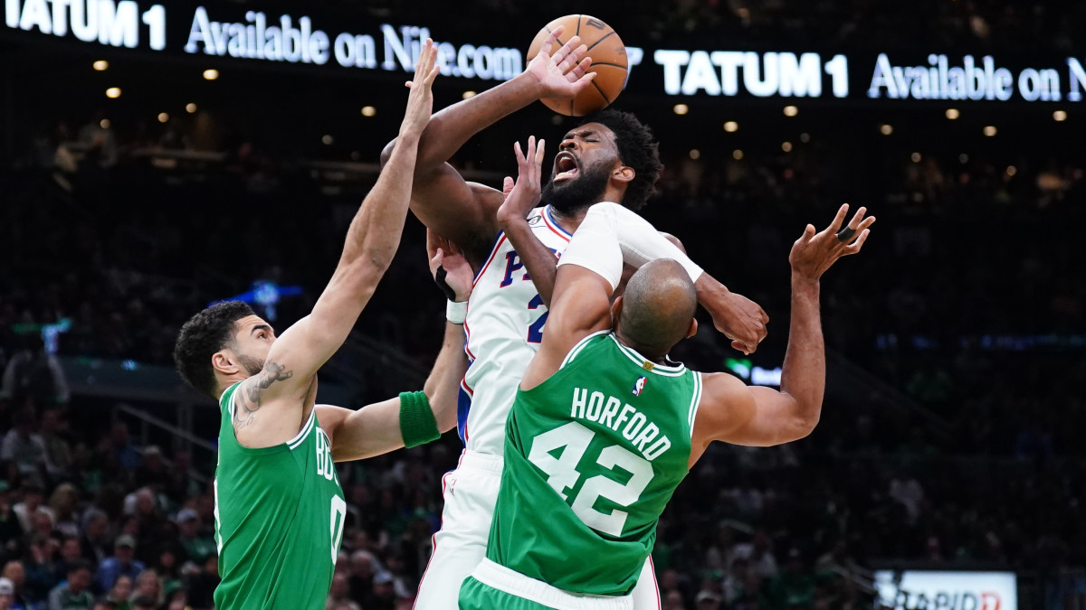 Celtics-Sixers: Boston's defense smothers Joel Embiid in his return ...