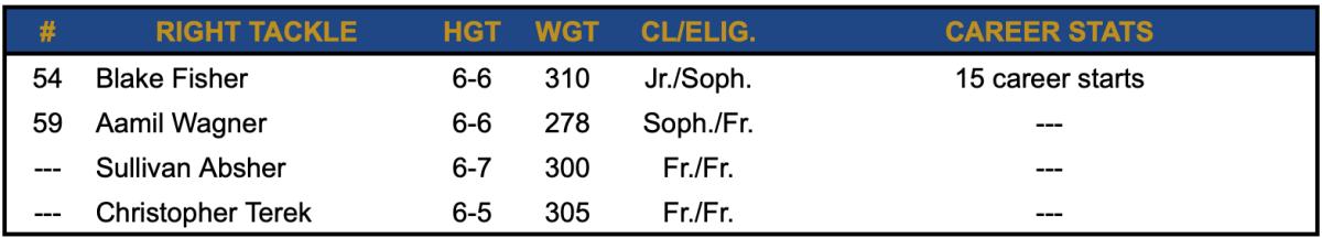 Notre Dame 2023 Post-Spring Depth Chart - Offense Edition - Sports ...
