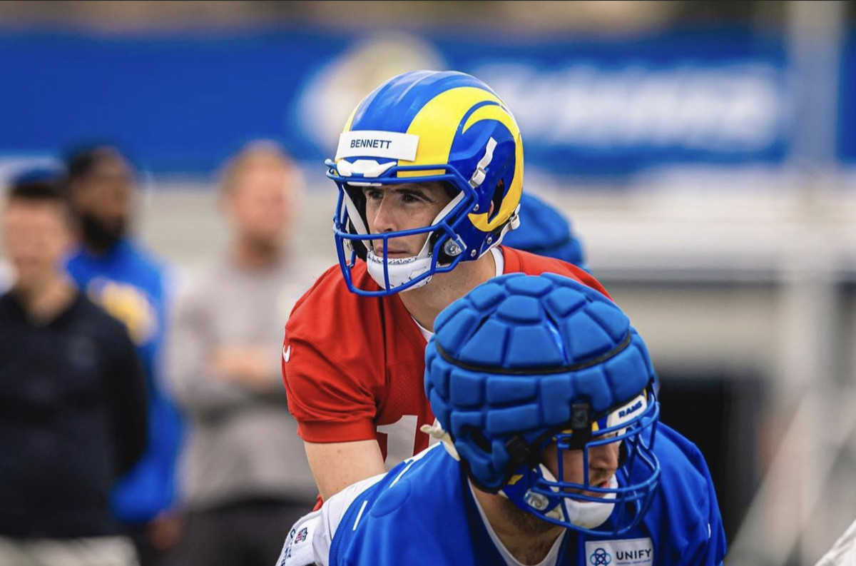 Los Angeles Rams Quarterback Stetson Bennett Makes Frist Professional ...