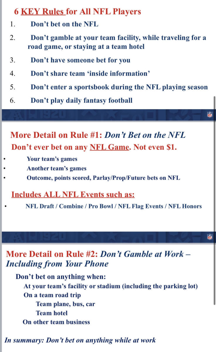 NFL Taking Hard Line On Gambling While The Titans Are Proactive With ...