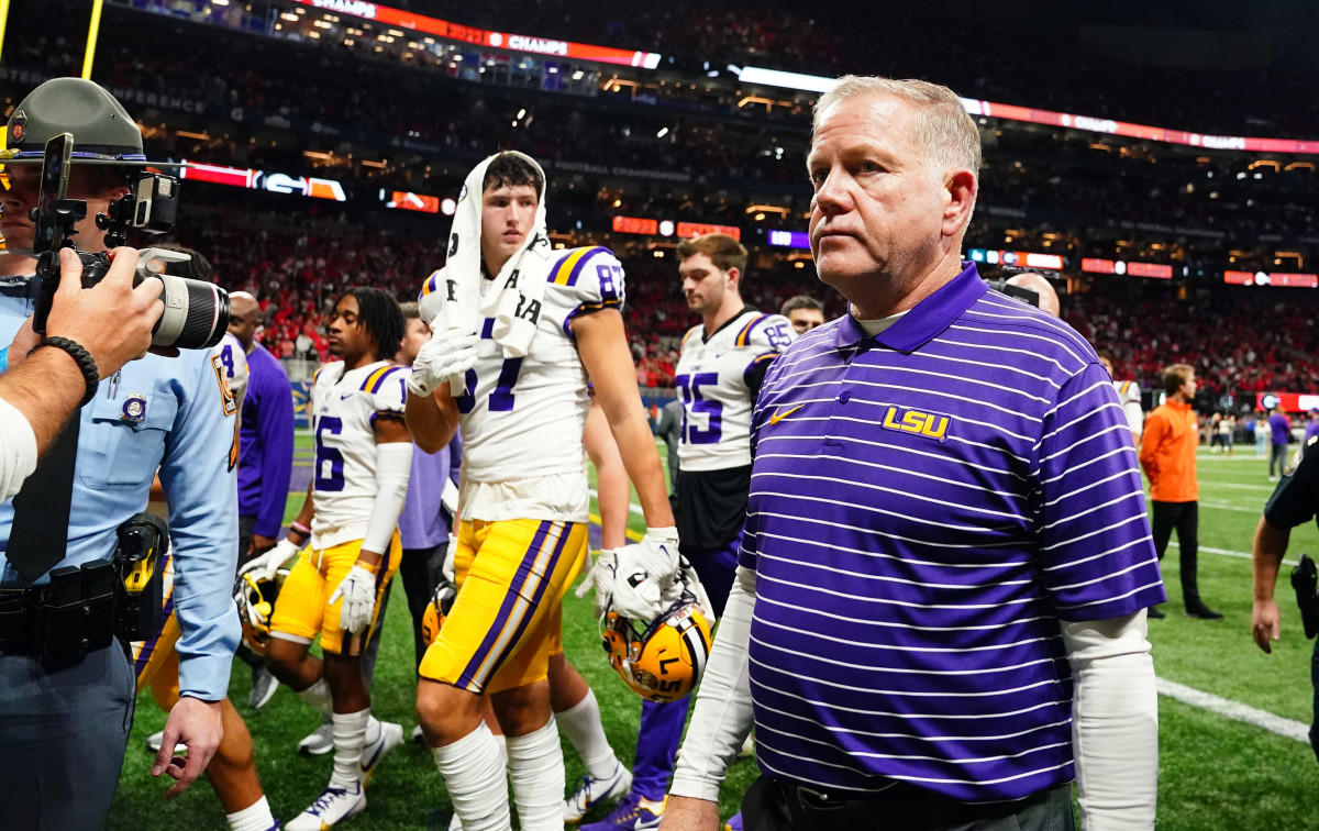 LSU Head Coach Brian Kelly Talks Jayden Daniels Playing Through Injury ...