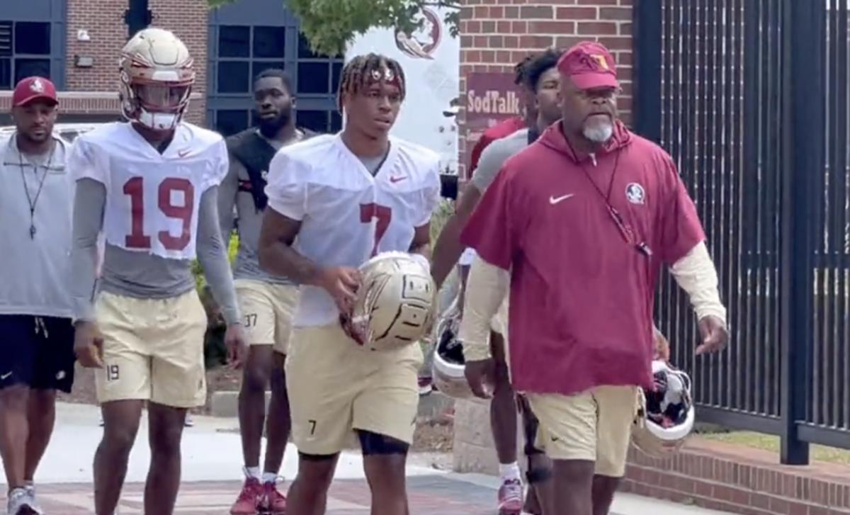 WATCH: Destyn Hill Walks Into First Preseason Camp With Florida State ...